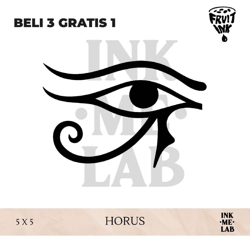 Jual INKMELAB - HORUS Fruit Ink Temporary Tattoo 5X5CM - Tato Temporer ...