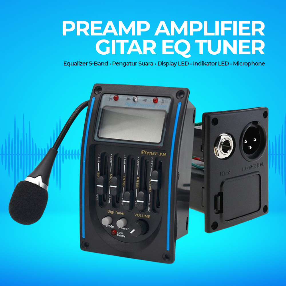 Jual Preamp Amplifier Gitar EQ Tuner dengan Microphone | Shopee Indonesia
