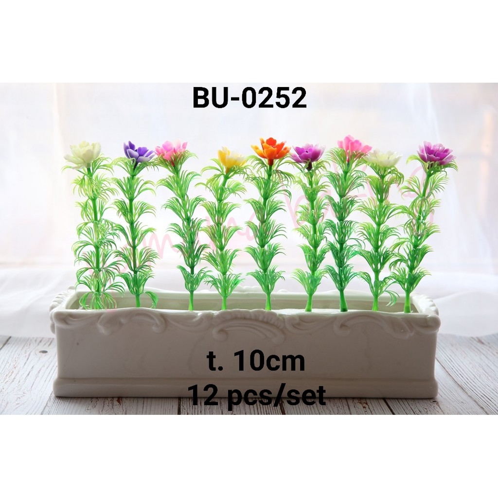 Jual BU-0252 Topper hiasan kue tart cake rumput bunga daun tanaman ...