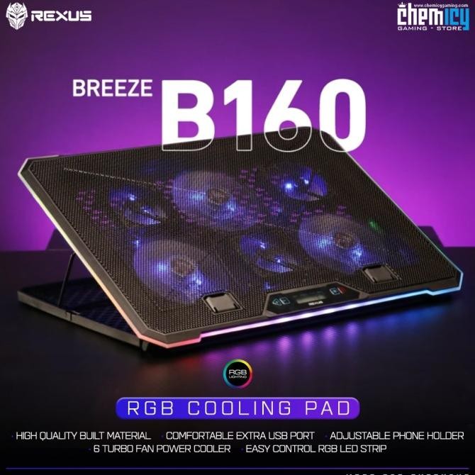 Jual Rexus Breeze B160 / B-160 RGB Cooling Pad / Fan Laptop | Shopee ...