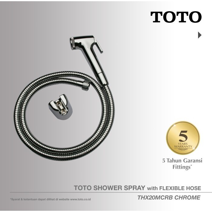 Jual TOTO Shower Spray THX20MCRB Jet Washer - Jet Shower- Shower Kloset ...