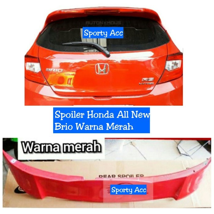 Jual Spoiler Honda Brio 2018-ON Warna Merah With Lampu Rem | Shopee ...