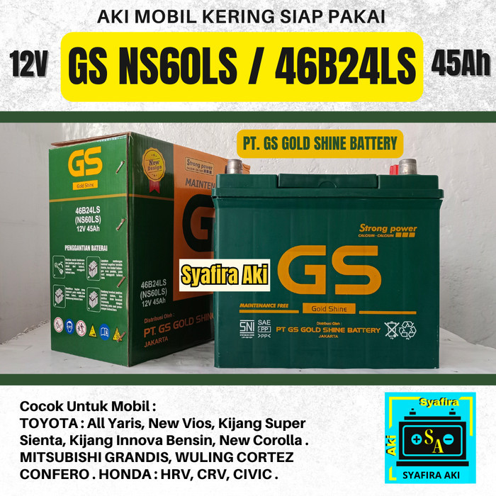 Jual Aki Mobil Honda Crv, Hrv, Odyssey Gs Mf Ns60Ls 46B24L(S) Accu Kering | Shopee Indonesia
