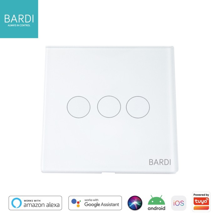 Jual Bardi Smart Wall Switch Eu 3 Gang - Saklar Lampu Touch Screen Wifi ...