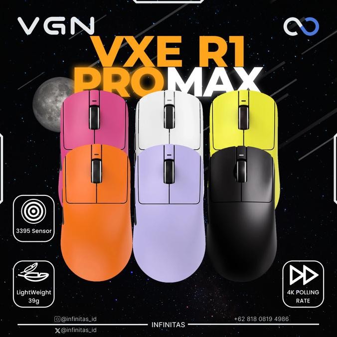 Jual CO VGN VXE R1 PRO MAX 4K Wireless Light Weight Gaming Mouse ...