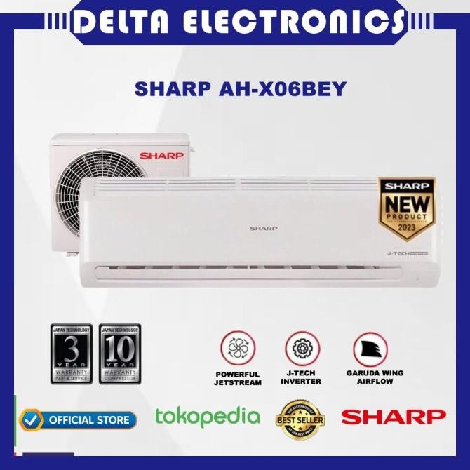 Jual Murah Ac Sharp Ah-X6Bey 1/2Pk / Ac Split 1/2 Pk Inverter Unit Only | Shopee Indonesia