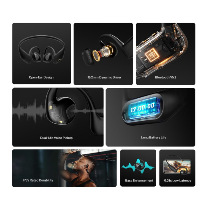 Jual EDIFIER COMFO RUN Open-Ear Sport Headphone Bluetooth | Shopee ...