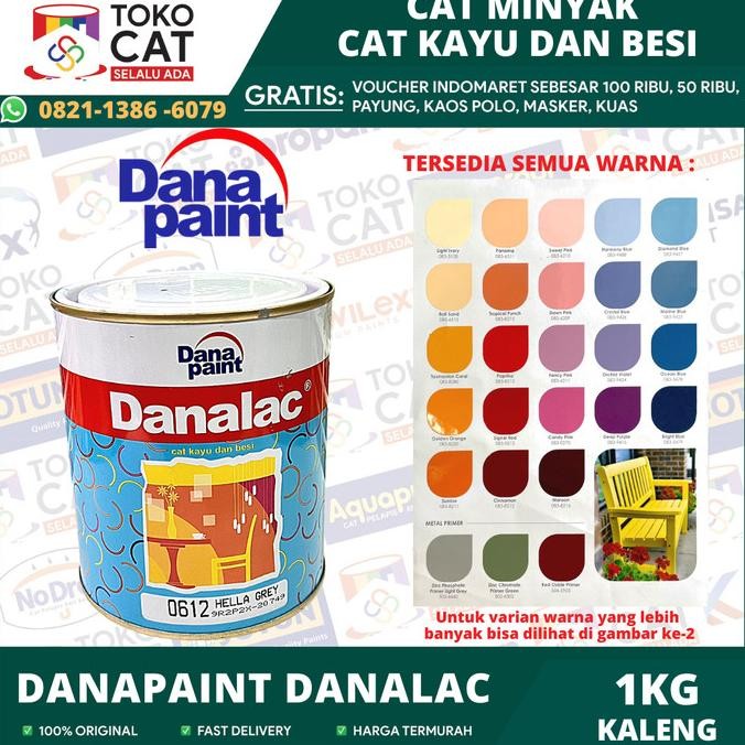Jual Diskon! CAT MINYAK / CAT KAYU / CAT BESI DANALAC / DANA PAINT 1 KG ...
