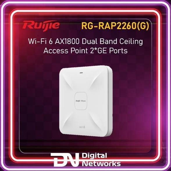 Jual CO RAP2260G Ruijie RAP2260G WiFi6 AX1800 Dualband Ceiling Access ...