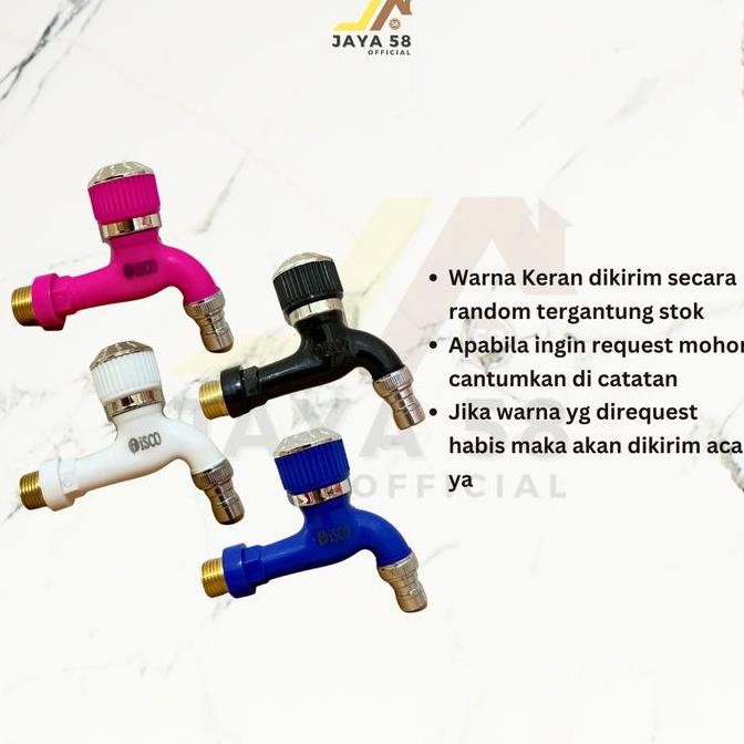 Jual BARU GROSIR 1 BOX ISI 12 PCS KRAN AIR PVC TAMAN DRAT KUNINGAN ...