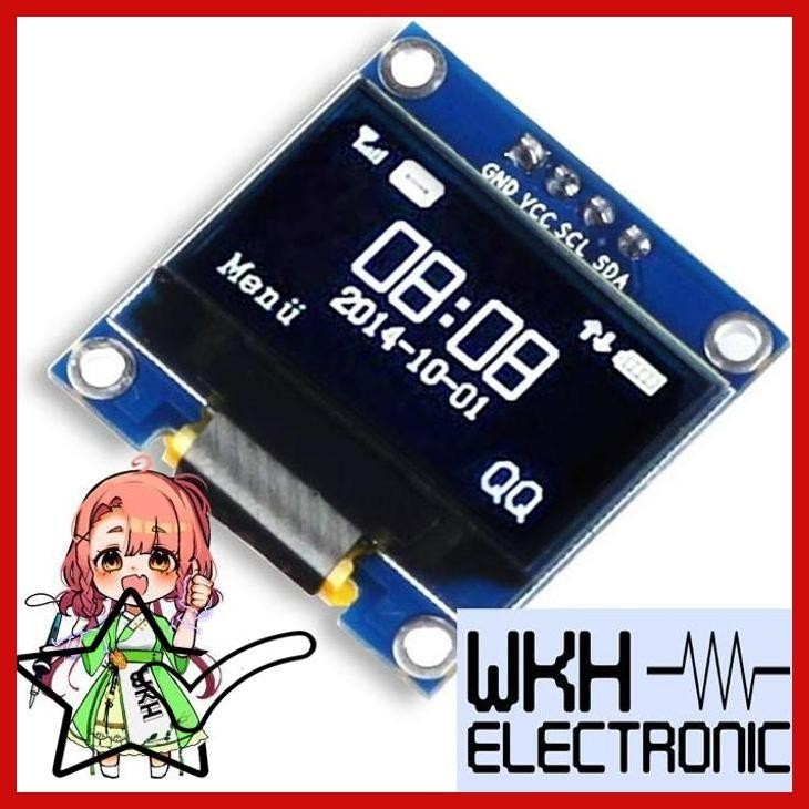 Jual [WKH] MODUL DISPLAY OLED 128X64 LCD I2C 0.96" INCH WHITE PUTIH ...