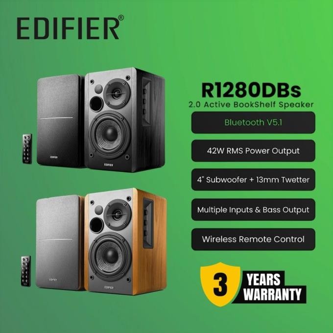 Jual CO Edifier R1280DB R1280DBs R1280 DBs R 1280 Powered Bluetooth Bookshelf Speakers | Shopee ...