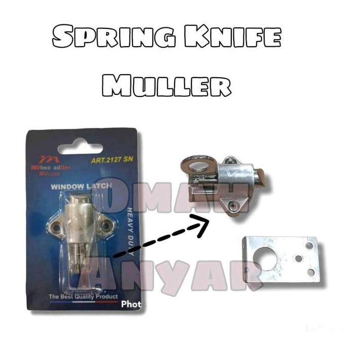 Jual ------] Spring Knife Grendel Pintu Jendela Muller | Shopee Indonesia