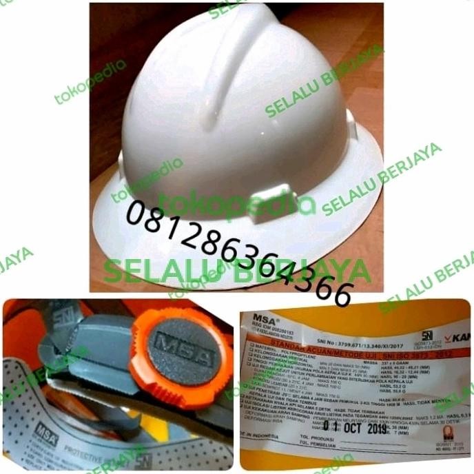 Jual Produk Baru!! Helm Proyek Fullbrim Msa Sni Putih | Shopee Indonesia
