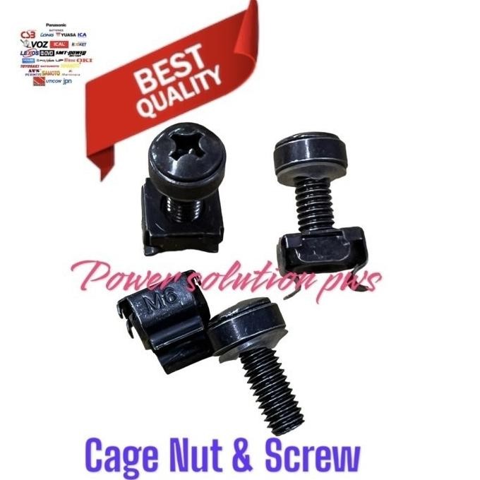 Jual Cage Nut and Screw M 06 / Baut dan Mur Rack Server Ups Close rak ...