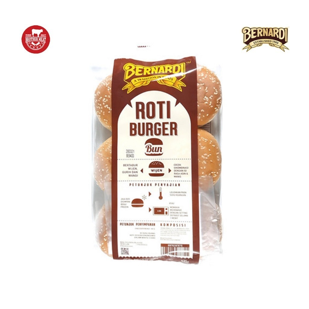 Jual BERNARDI Roti Burger Bun Wijen isi 6 - Brothermeatshop | Shopee ...