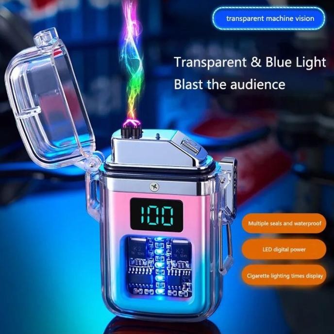 Jual Korek Api Electric Double Plasma Lampu Arc Lighter Isi Ulang Type ...