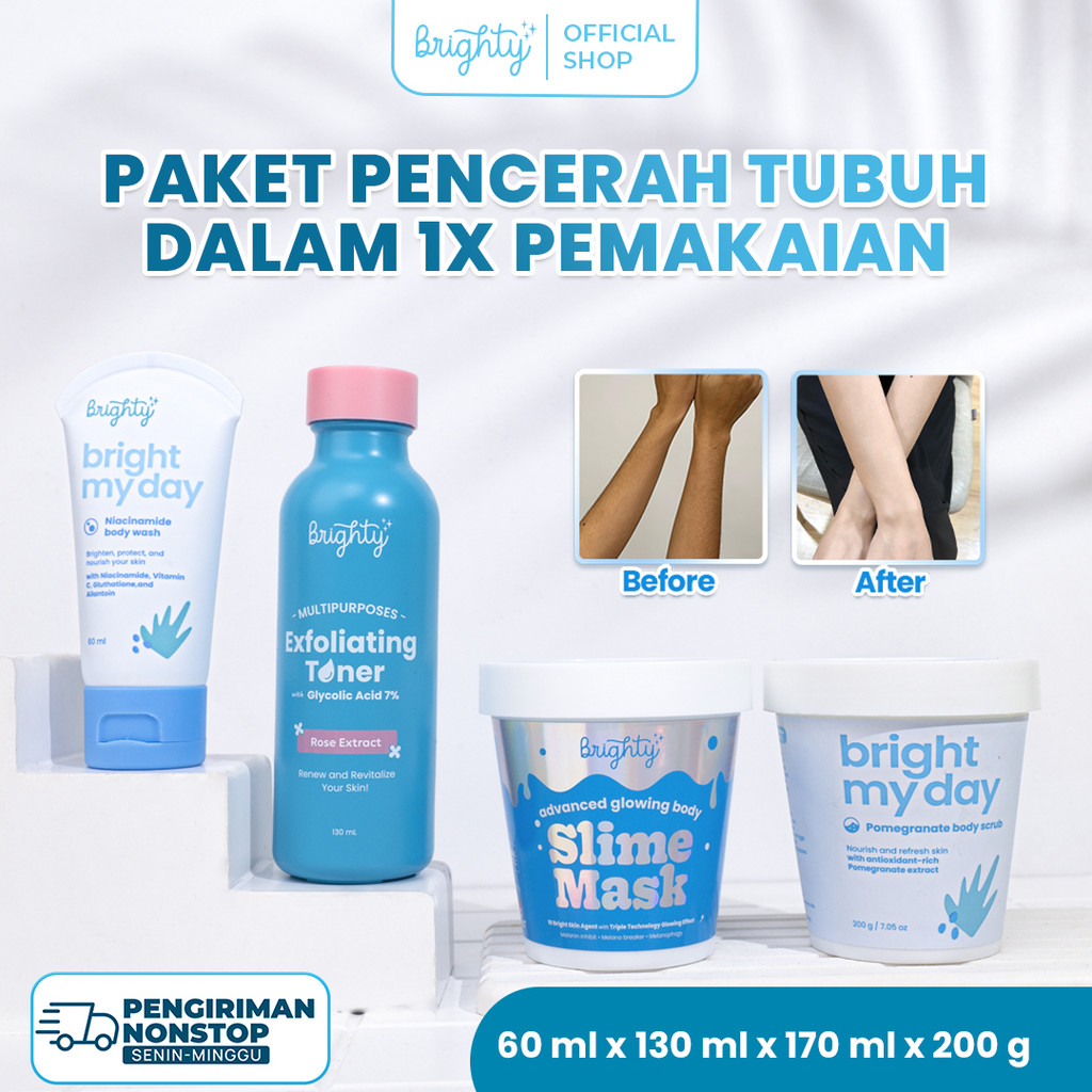 Jual Brighty Multipurpose Exfoliating Toner X Brighty Advanced Glowing ...