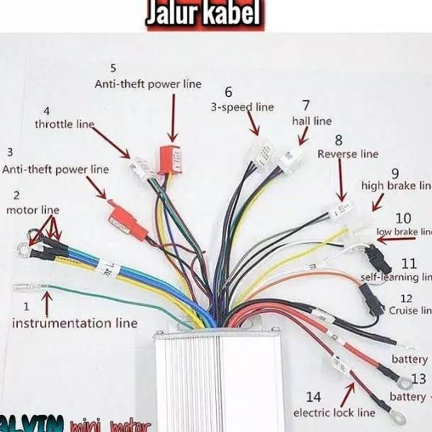Jual Controller Sepeda Listrik 48V 60V 64V 600W Kontroler Motor Listrik ...