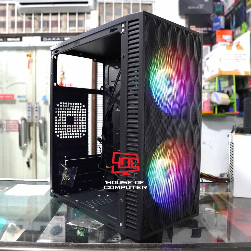 Jual VENOM RX CASE PC EVO FREE 2 FAN RGB 12CM M-ATX ACRYLIC SIDE ...