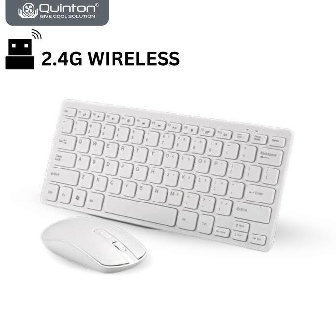 Jual Keyboard Combo 2 In 1 Mini Wireless Mouse Putih 2.4G Usb Dongle ...