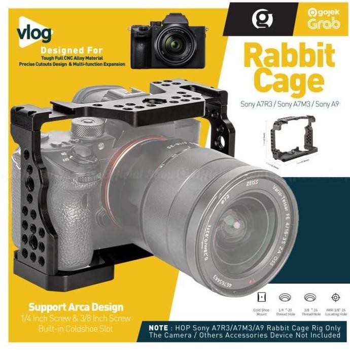 Jual HOP GRC-A7M3 CAGE RIG FOR SONY A7R3 A7M3 A9 A7III PLATE METAL A7 ...