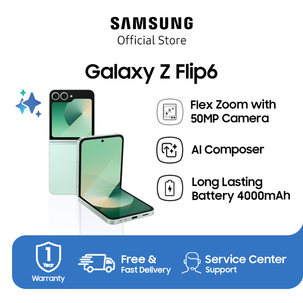 Jual Samsung Galaxy Z Flip6 12/256GB - Mint, Smartphone AI, Smartphone ...