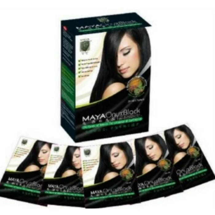 Jual MAYA ONYX SHAMPOO / CAT RAMBUT BLACK (BOX ISI 5 PACKS) | Shopee ...