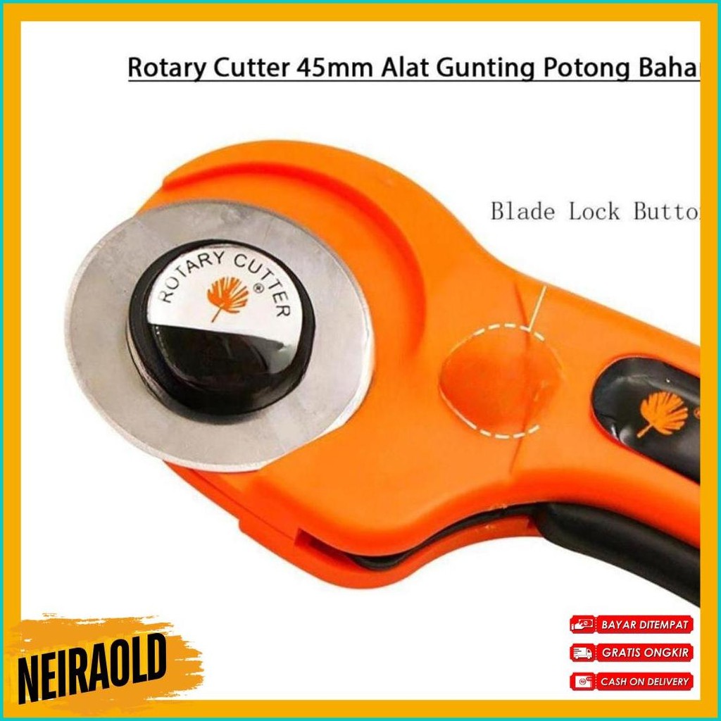 Jual Rotary Cutter 45Mm / Refill Cutter/ Alat Gunting Potong Bahan Kain ...