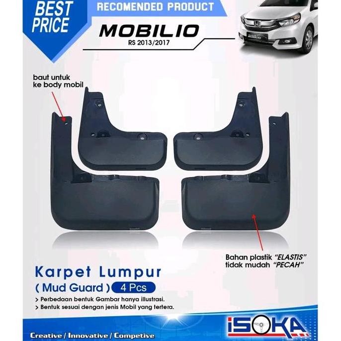 Jual Mudguard Mud Guard Karpet Lumpur Honda Mobilio Tipe RS(Body Kit ...