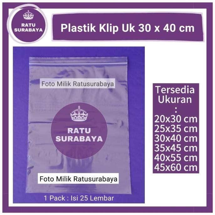 Jual (Good) Plastik Zip Lock 30X40 Klip Besar Ziplock Clip Zipper ...
