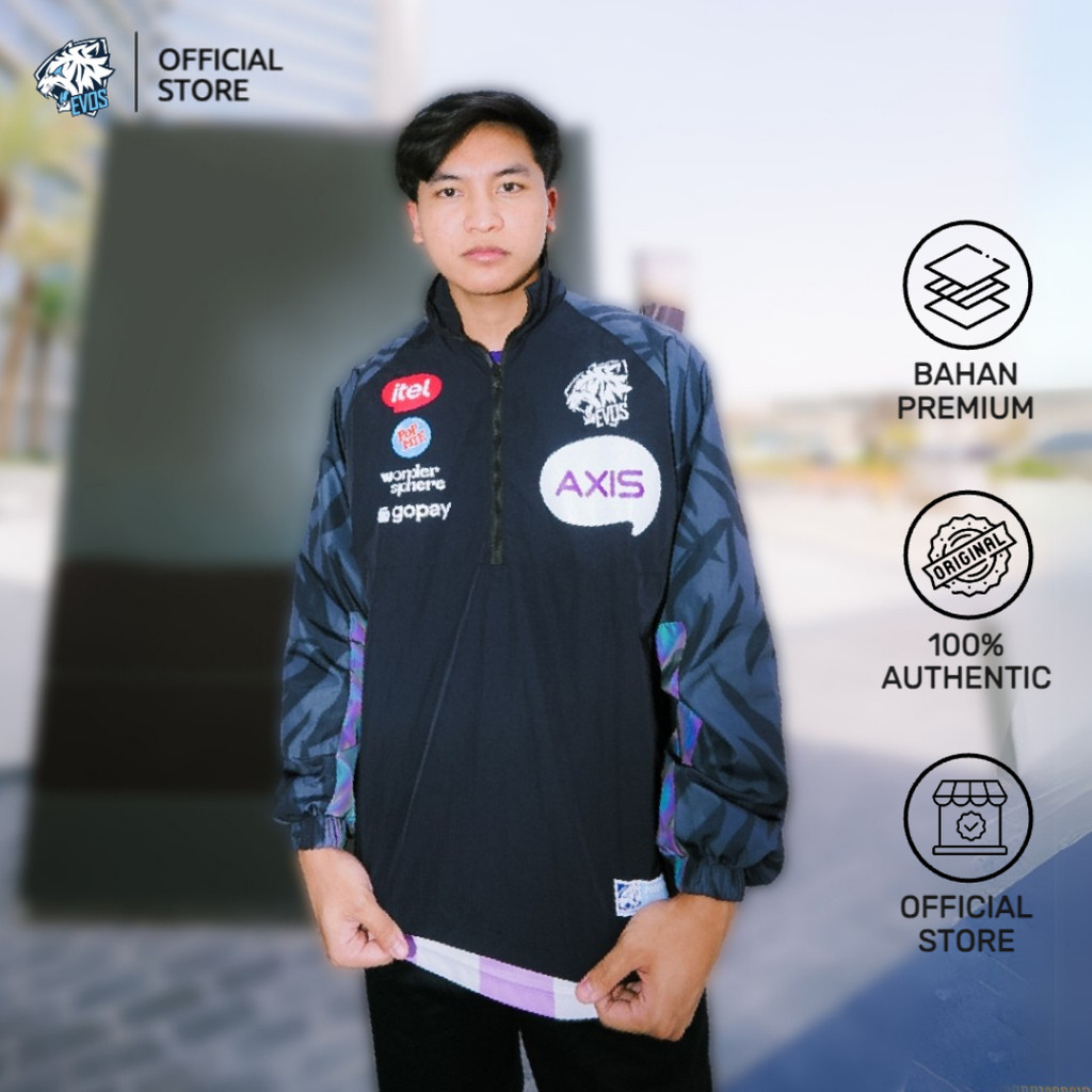 Jual EVOS HALF ZIP SPONSORED JACKET | Shopee Indonesia