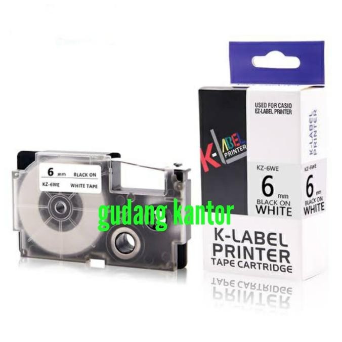 Jual K LABEL PRINTER 6MM - USE COMPATIBLE CASIO EZ LABEL TAPE 6 MM ...