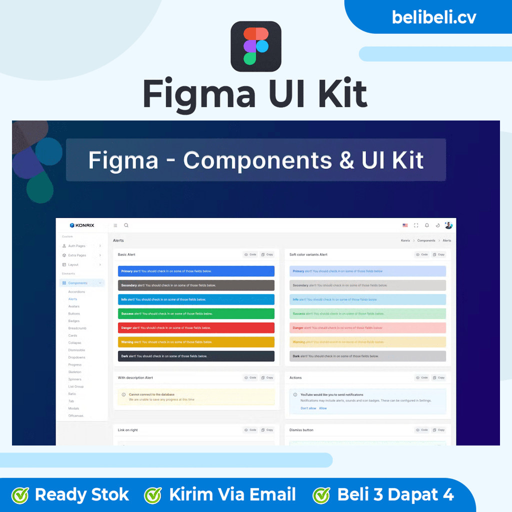 Jual Figma Components UI Kit - Premiuum Figma UI Kit | Shopee Indonesia