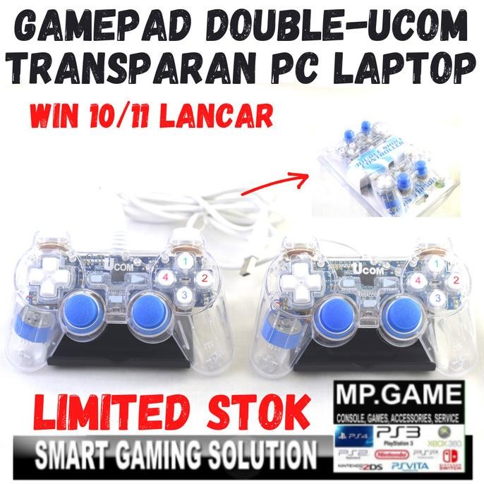 Jual Gamepad Double Ucom Transparan Stik Stik Controller Pc Laptop Co ...