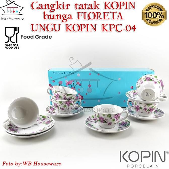 Jual Grosir Cangkir Tatak Motif Bunga Floreta Ungu / Coffee Set - Tea ...