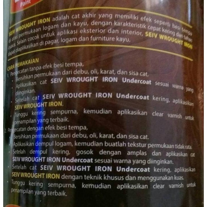Jual CAT PAGAR BESI TEMPA SEIV 1KG COPPER METALLIC WARNA TEMBAGA 1 KG ...