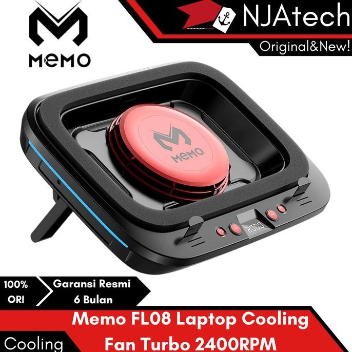 Jual Memo Fl08 Laptop Cooling Fan With 2400Rpm Turbo Compressed Air ...