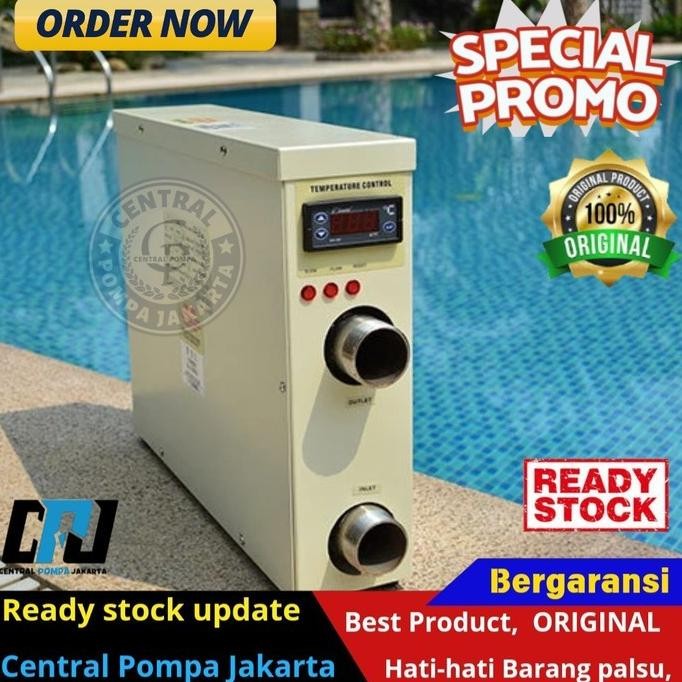 Jual Heater Elektrik 11 Kw 220V Pemanas Air Kolam Renang Spa/ Jacuzzi ...