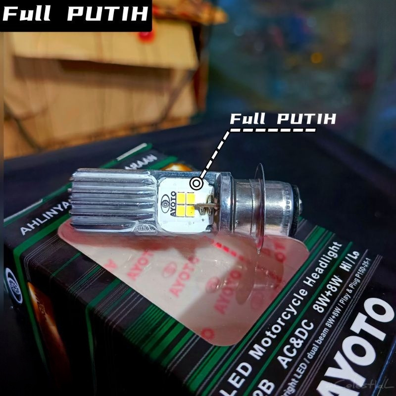 Jual Termurah [Ayoto] Lampu Depan (Headlamp) H6 Led M2B Ac Dc Motor Bebek / Matic | Shopee Indonesia