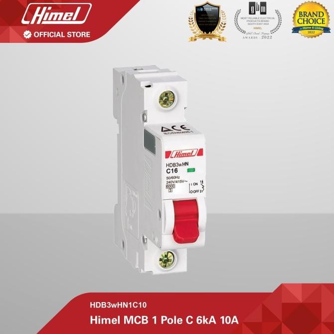 Jual ORIGINAL Himel MCB 10A 1P 6kA - HDB3wHN1C10 | Shopee Indonesia