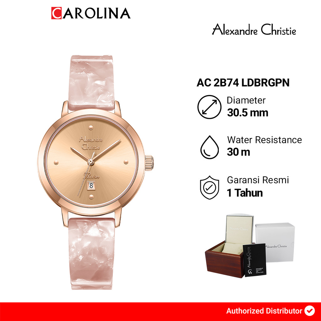 Jual Jam Tangan Wanita Alexandre Christie Passion AC 2B74 LDBRGPN Rose ...