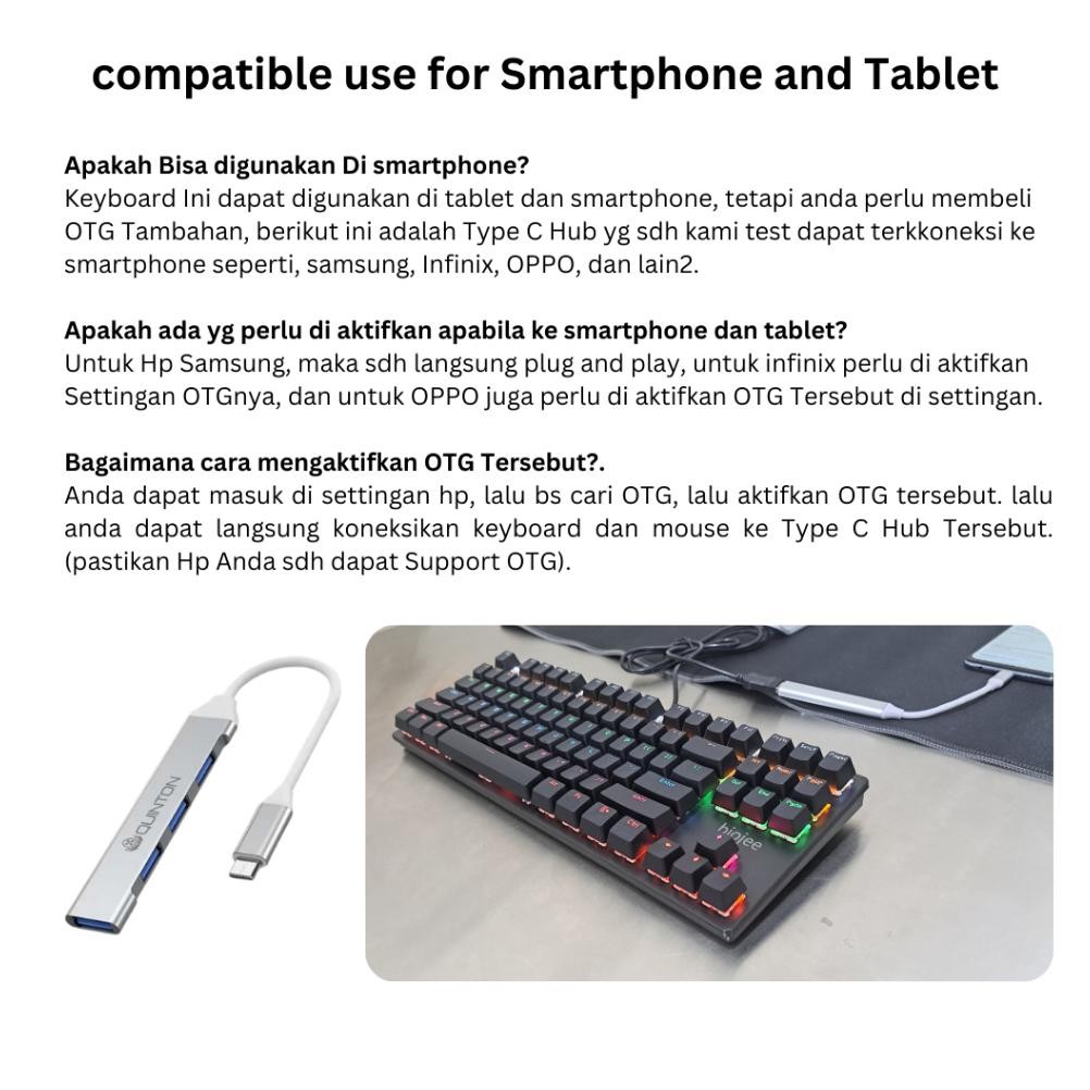 Jual Hj-45 Biojee Keyboard Mechanical Gaming Usb Wired Rgb 87 Keys Blue ...