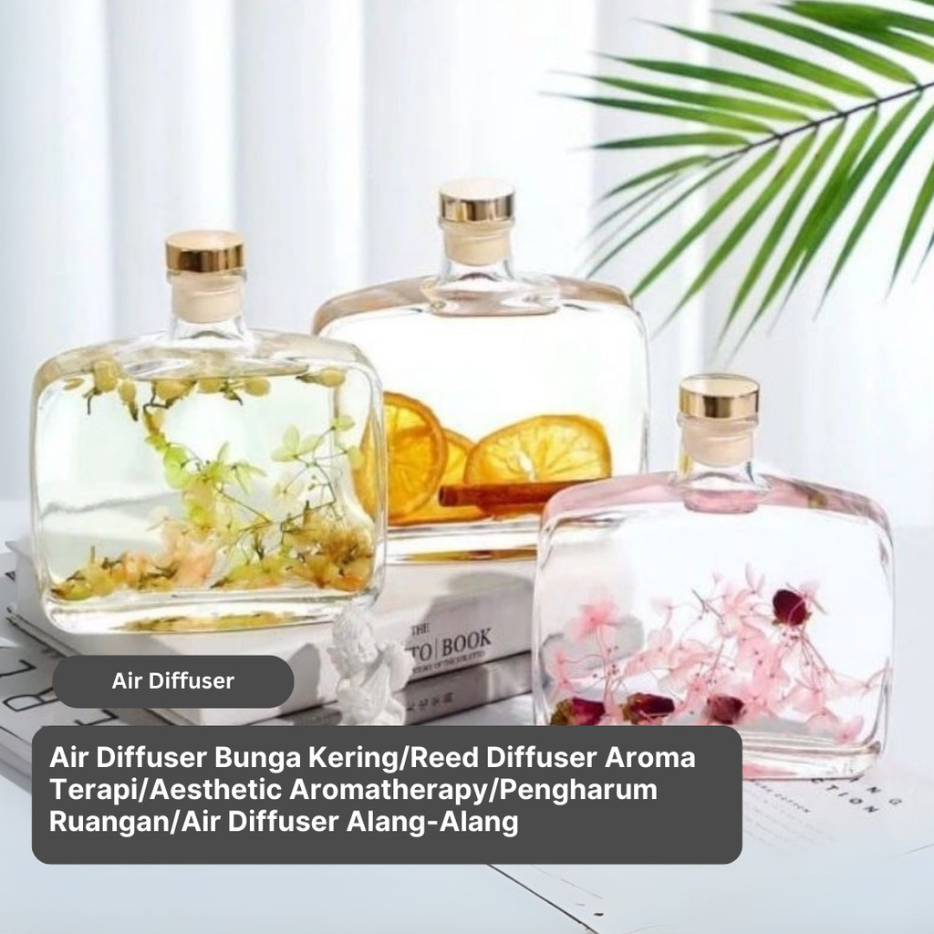 Jual Air Diffuser Bunga Kering/Reed Diffuser Aroma Terapi/Aesthetic ...