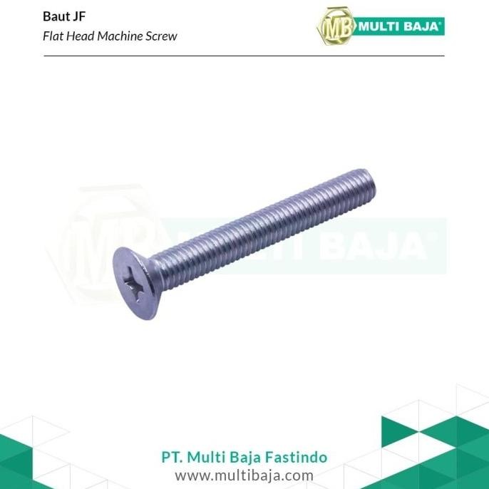 Jual Murah Baut Jf Stainless Steel 304 M6 X 60 (Flat Head Mahine Screw ...