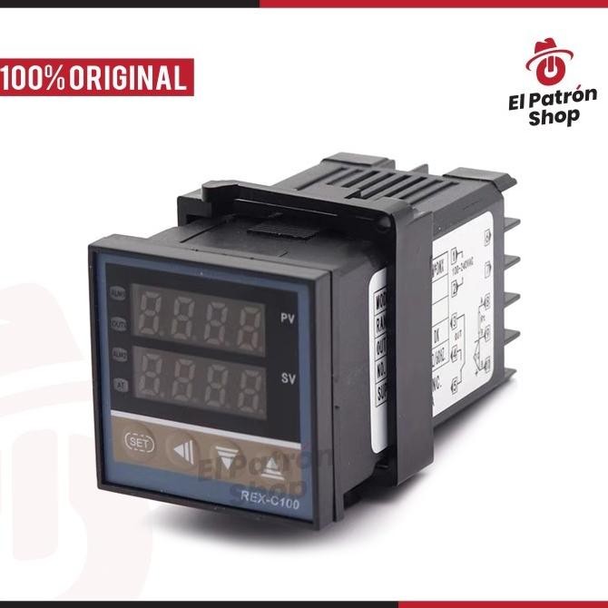 Jual Pid Rex C100 Temperature Thermostat Thermocouple Controller Relay New Stok | Shopee Indonesia