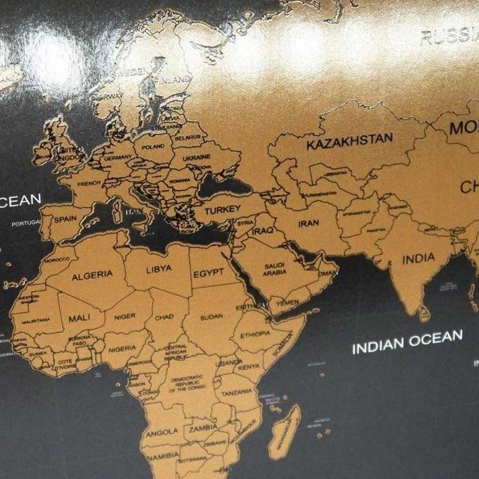 Jual POSTER PETA DUNIA DELUXE SCRATCH WORLD MAP NATIONAL FLAG FOR ...