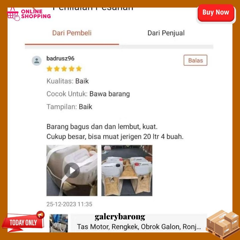 Jual Rengkek, Tas Motor, Obrok Galon, Ronjot Kuat Tebal Daur Ulang ...