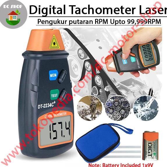 Jual LCD Digital Laser Infrared Tachometer RPM Alat Ukur Kecepatan ...