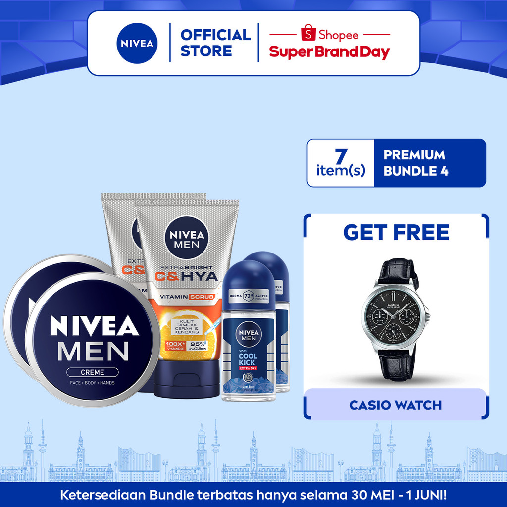 Jual NIVEA Super Brand Day Exclusive Bundles - MEN Regime Set | Shopee ...